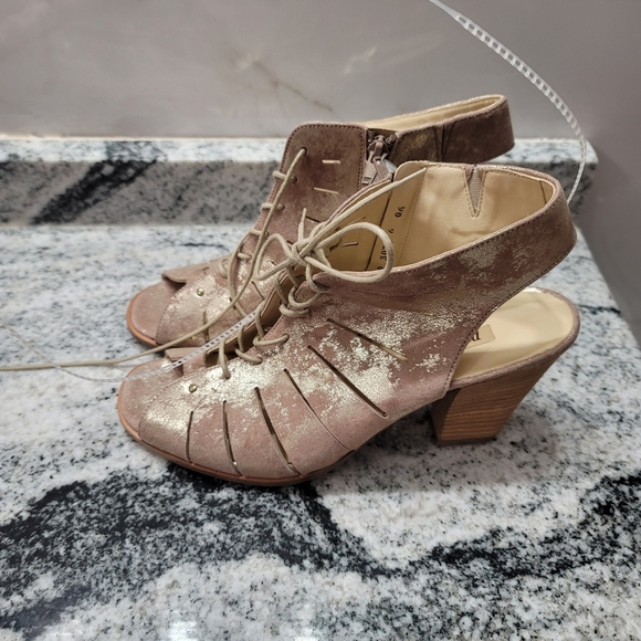 Paul Green | Shoes | Paul Greenbrown Cosmo Peep Toe Laceup Bootie Blush ...